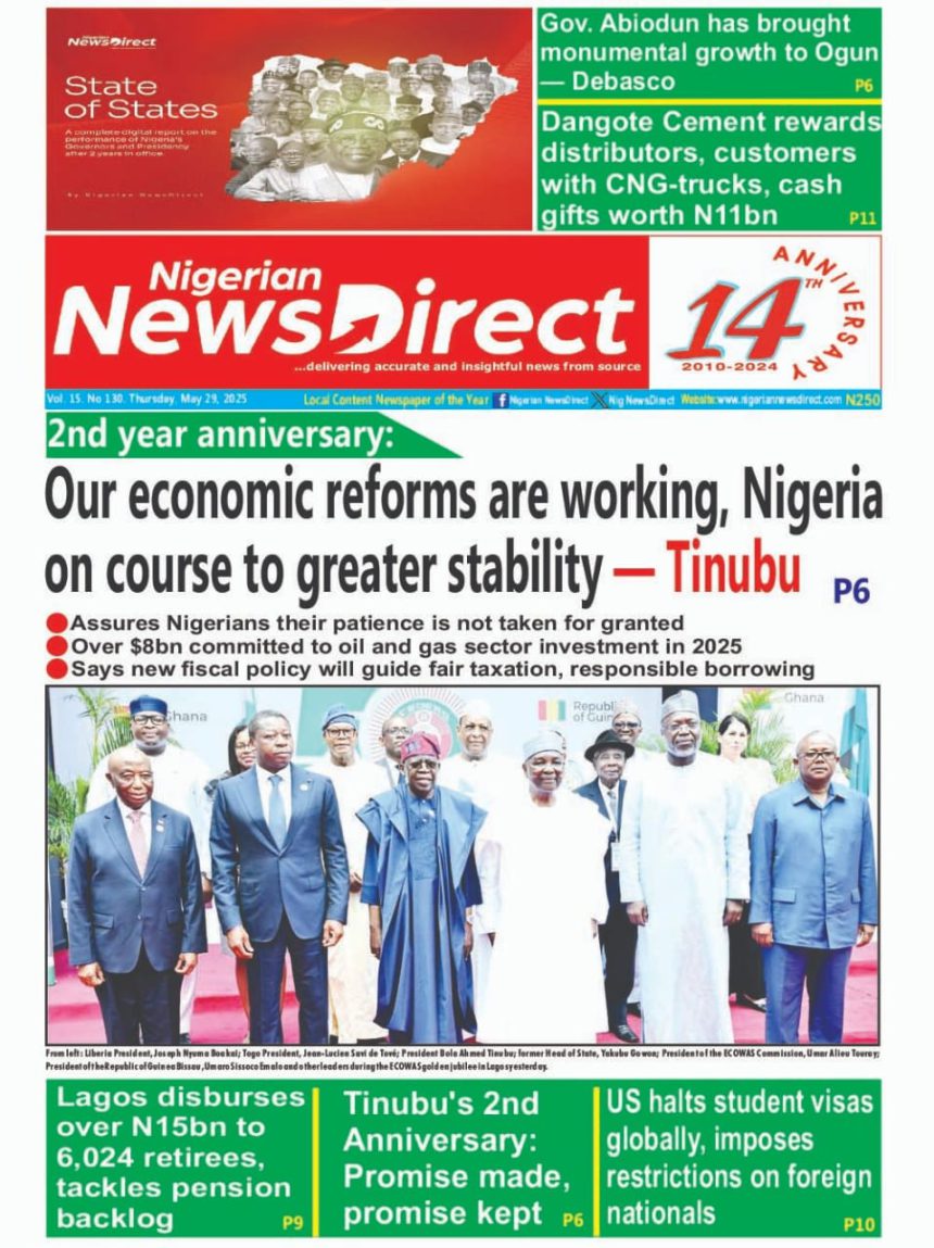 Newspaper Headlines for May 29, 2025 – Nigerian Current